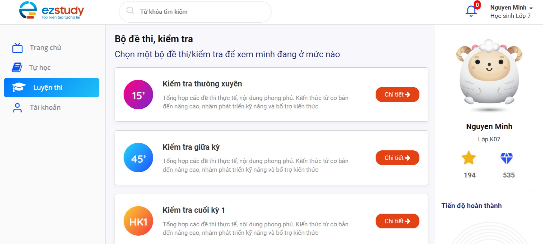 EZStudy – Hệ thống hỗ trợ học tập 4.0